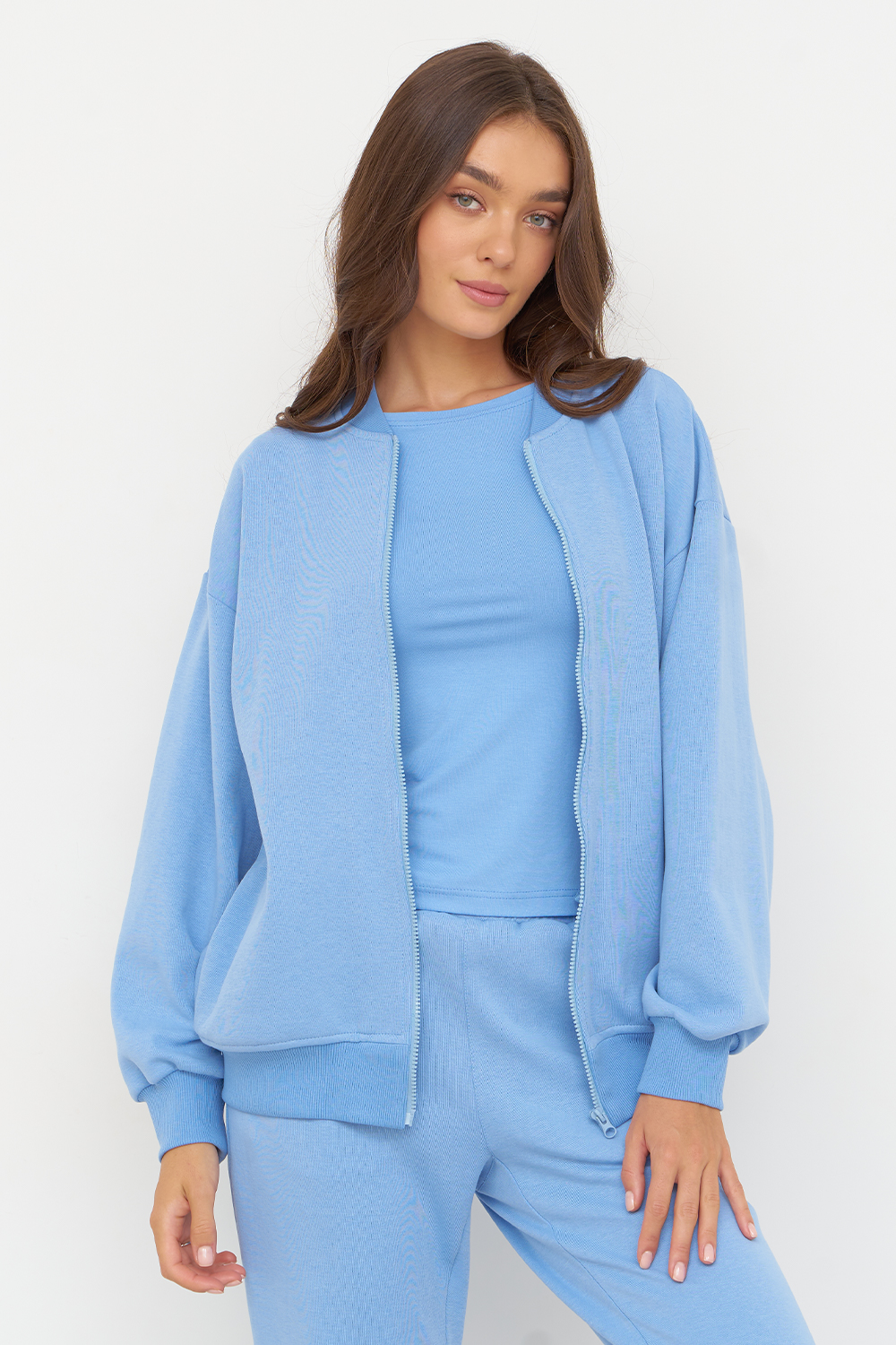 Блакитний бомбер на блискавці | Natali Bolgar